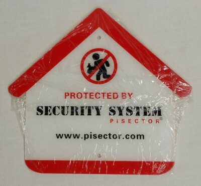 Pisector SECURITY ALARM SIGN Waterproof Home Office Red White House ...