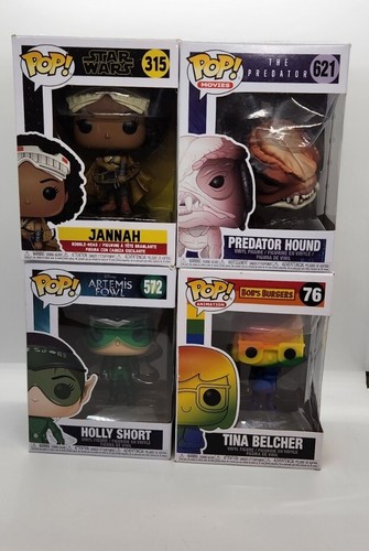 Funko POP! 4 Random figs #315 Jannah #621 Predator #572 Holly Short ...