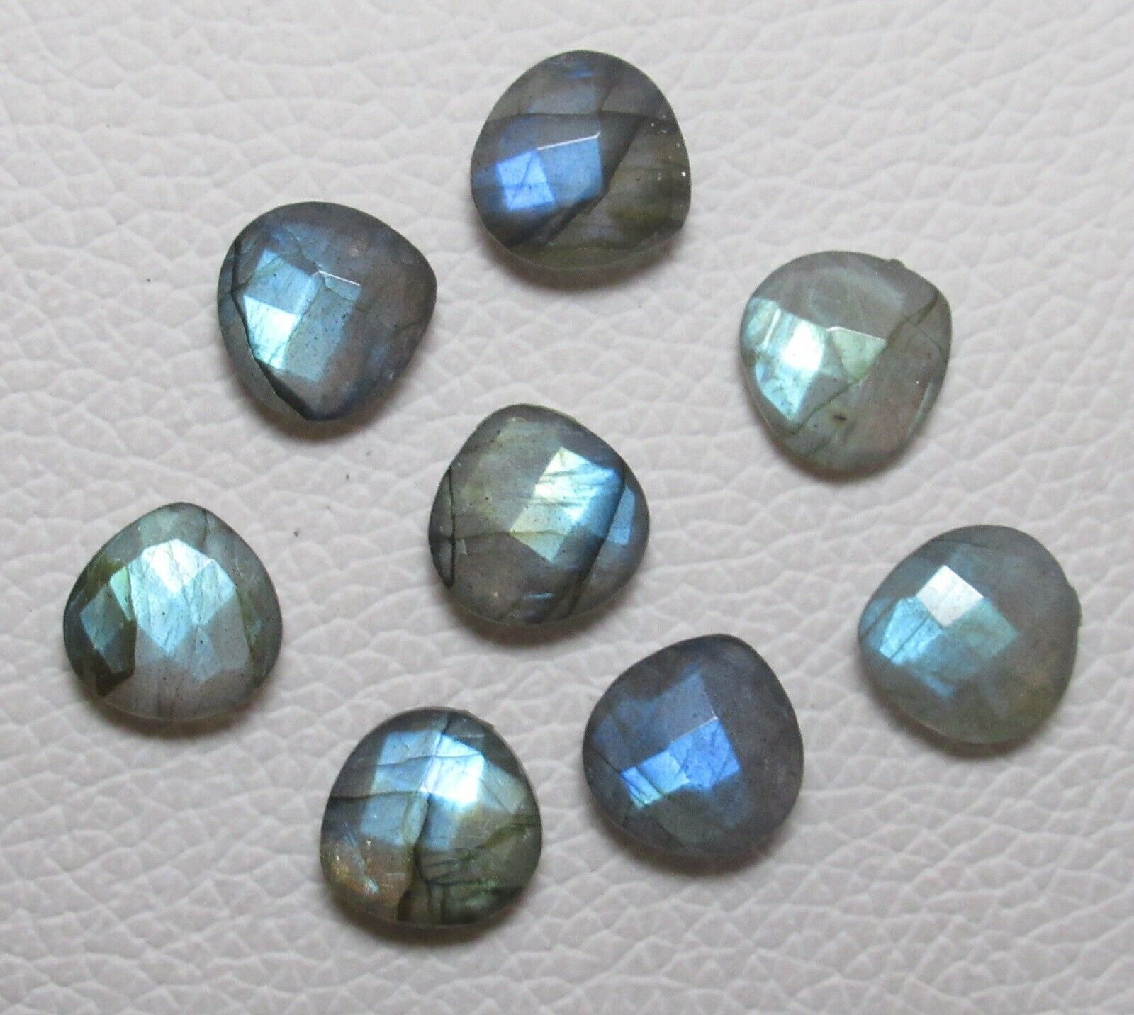 Labradorite 9 mm Heart Shape Checker Cut Briolette Loose Gemstone ...