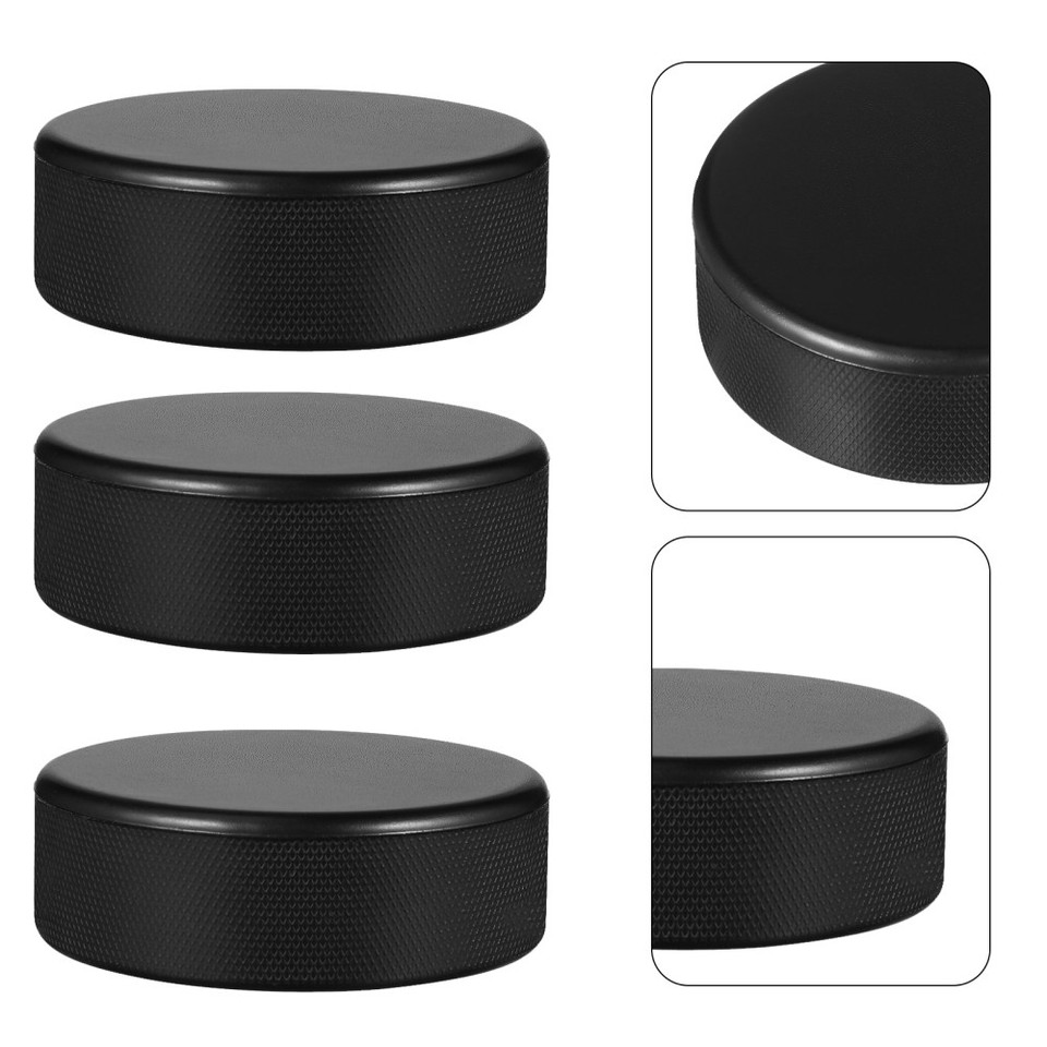 25pcs Hockey Pucks - Black Solid Pu Foaming Indoor Hockey Pucks - Ice ...