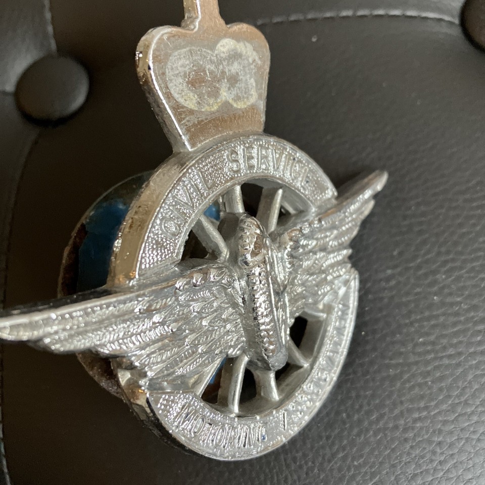 Genuine CIVIL SERVICE MOTORING ASSOCIATION CAR BADGE Collins London ...