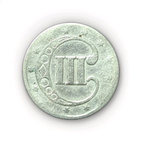1852 Three Cent Silver 3c Trime Coin Circulated | eBay