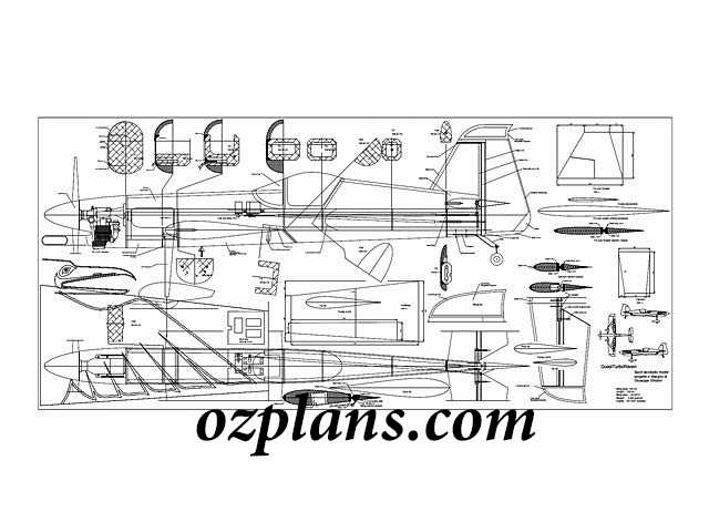 Quasi Turbo Raven Sport Model 64" WS RC MODEL AIRPLANE PLANS TEMPLATES ...