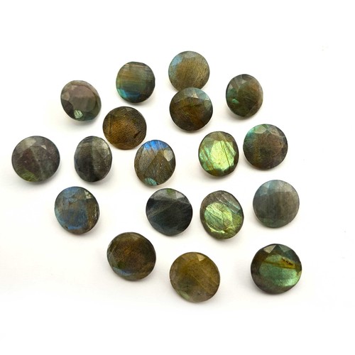 Natural Labradorite Round Cut Loose Multi Fire Gemstone Lot 4 Pcs 14 MM ...