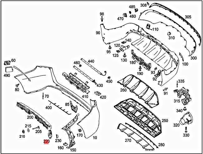 Genuine MERCEDES X253 GLC Basic carrier for bumper Right 2538801003 | eBay