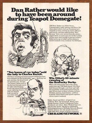 1978 CBS Radio Network Vintage Print Ad/Poster Retro News Dan Rather ...