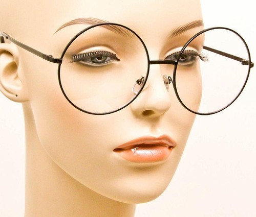 Oversized MALINA XL Large Big Round Circle Thin Metal Aviator Frames Eyeglasses | eBay