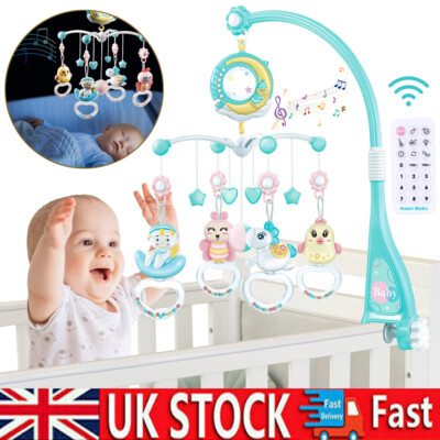 Cot Mobile for Babies Crib Mobile Musical Projector Night Light Hanging ...