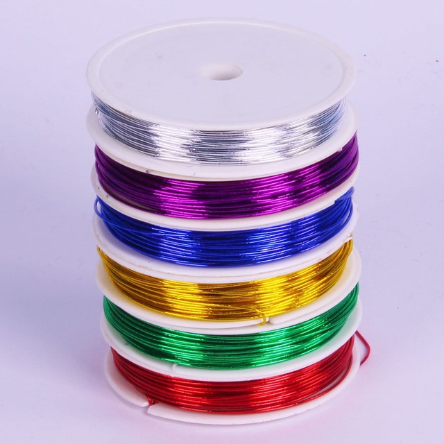 Coloured Metal Craft Wire for Kids Bendy Mouldable & Assorted Colours 6 ...
