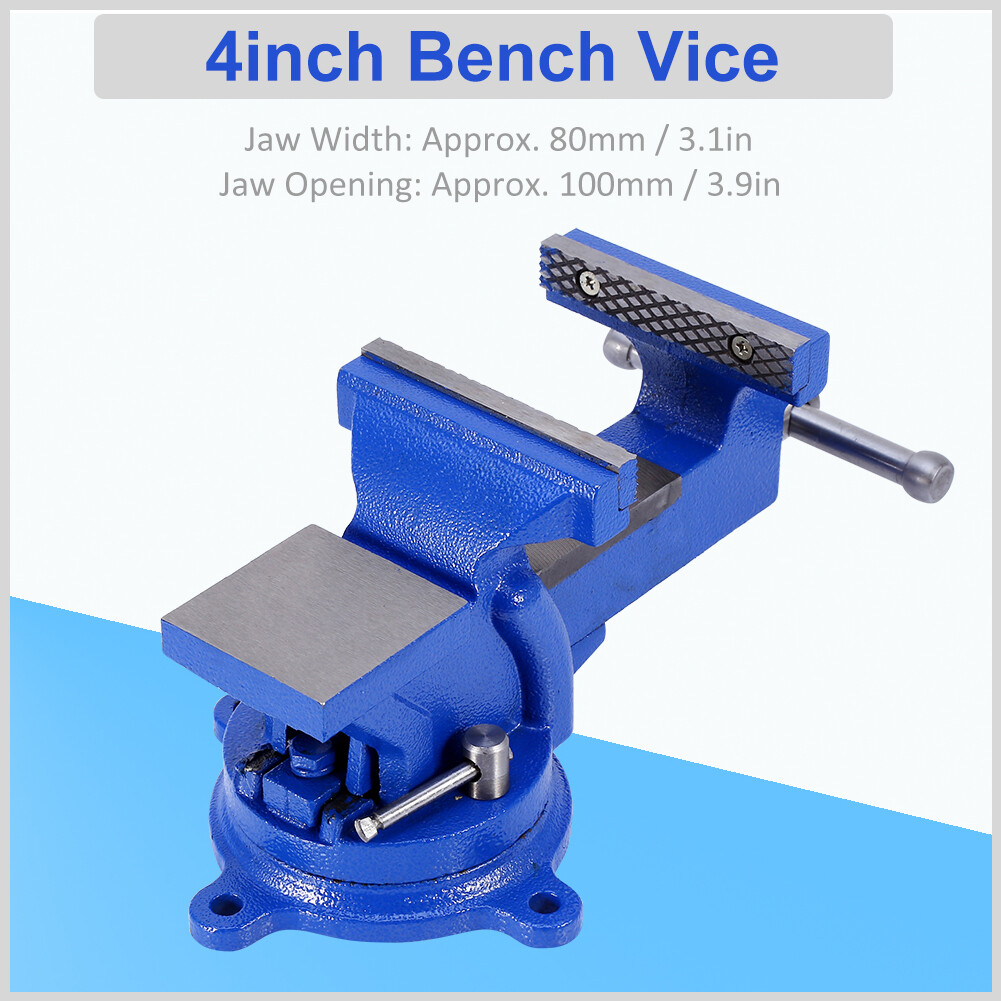 4" HEAVY DUTY WORK BENCH VICE VISE WORKSHOP CLAMP ENGINEER JAW SWIVEL ...