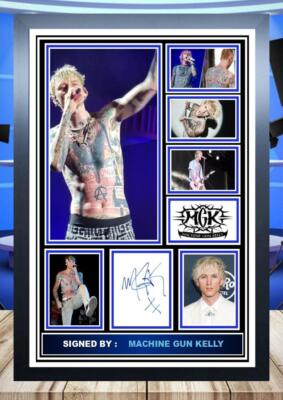 310) machine gun kelly signed photograph framed unframed reprint great ...