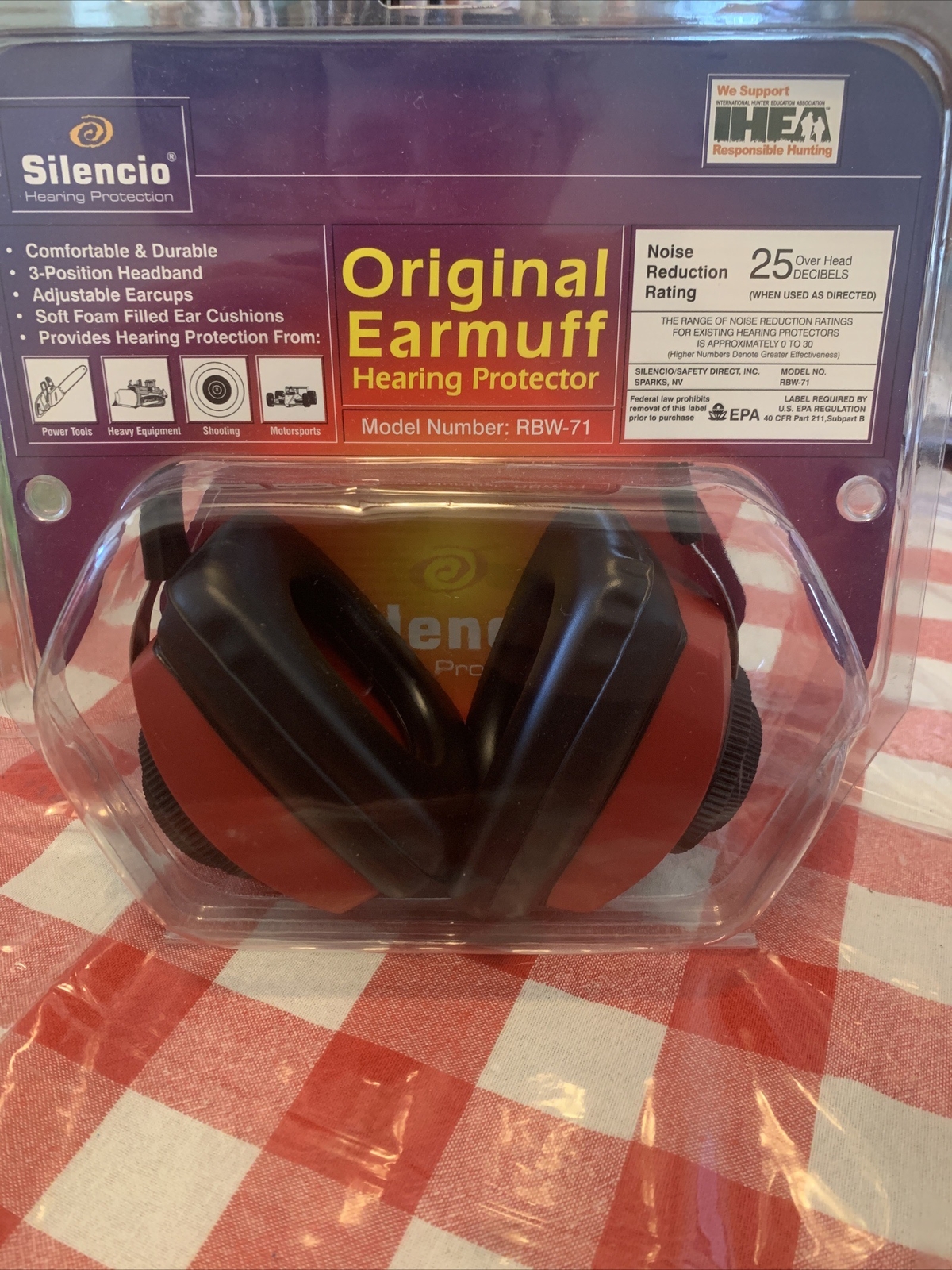 Silencio Original Earmuff Advanced Hearing Protection Rbw-71 for sale ...
