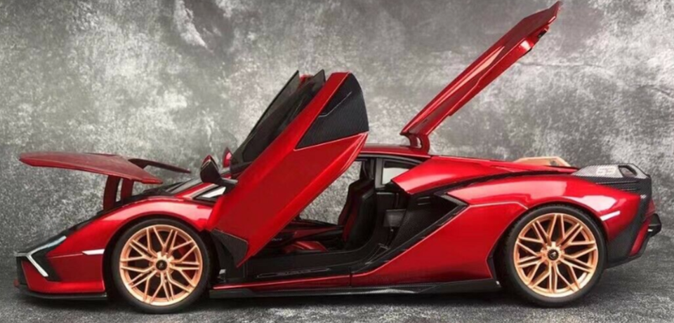 Lamborghini Race Car Hypercar w/Orig. Wheels Rims Custom Built1:18SCALE ...