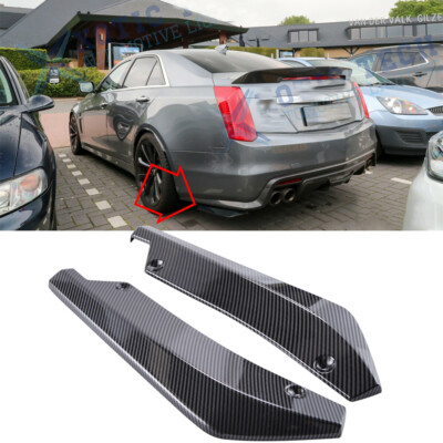 For Cadillac CT5 CT6 XT5 XT6 ATS CTS Carbon Fiber Rear Bumper Splitter ...