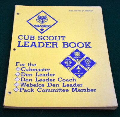 VINTAGE BOY SCOUT - 1982 CUB SCOUT LEADER BOOK - NOTEBOOK PACKET | eBay