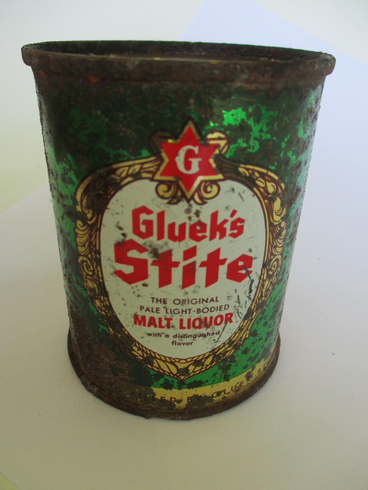 Gluek's Stite Malt Liquor 8oz flat top can Gluek'sBrewing Minn.,MN MAN ...