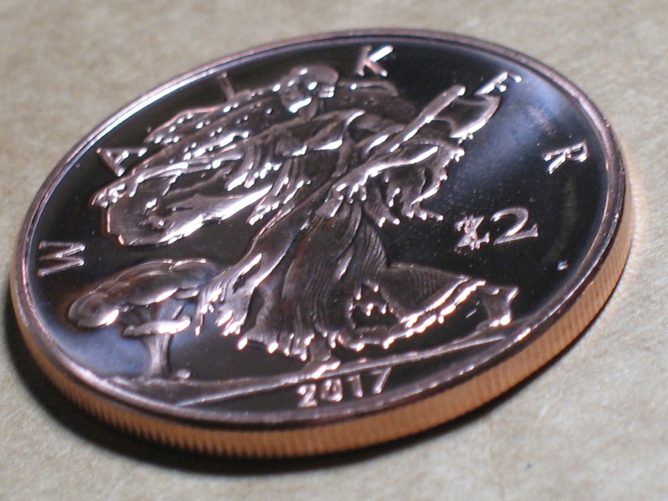 1 COPPER Oz Coin Round Walker Walking liberty silver half dollar ...