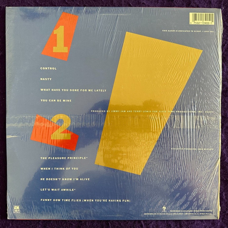 Sealed ~ JANET JACKSON Control '86 A&M SP 5106 Original w/HYPE 1st NEW ...