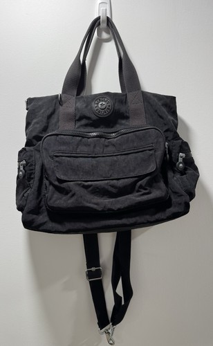 Kipling Alvy 2-in-1 Convertible Tote Bag Backpack Black Nylon | eBay