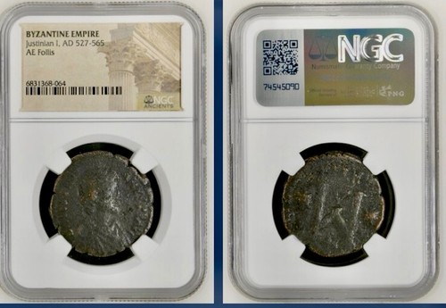 Genuine NGC Certified Ancient Byzantine Empire Coin 527-565 AD ...