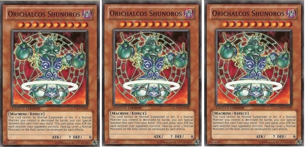 Orichalcos Shunoros - GLD4-EN02 LOT OF 3 X Common Limited Ed Mint/NM ...