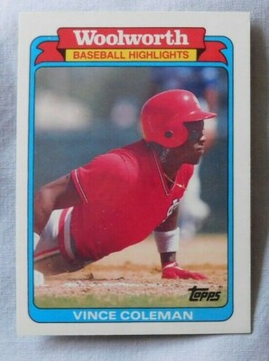 1988 Woolworth #2 Vince Coleman St Louis Cardinals Baseball Card | eBay