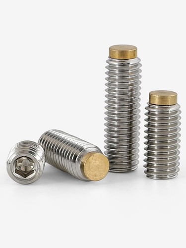 304 Stainless Steel Hexagon Socket Set Screws With Brass Dog Point M3 ...