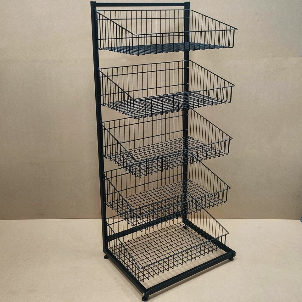 Retail Shop Supermarkets Stacking Shopping Baskets Metal Plastic Retail ...