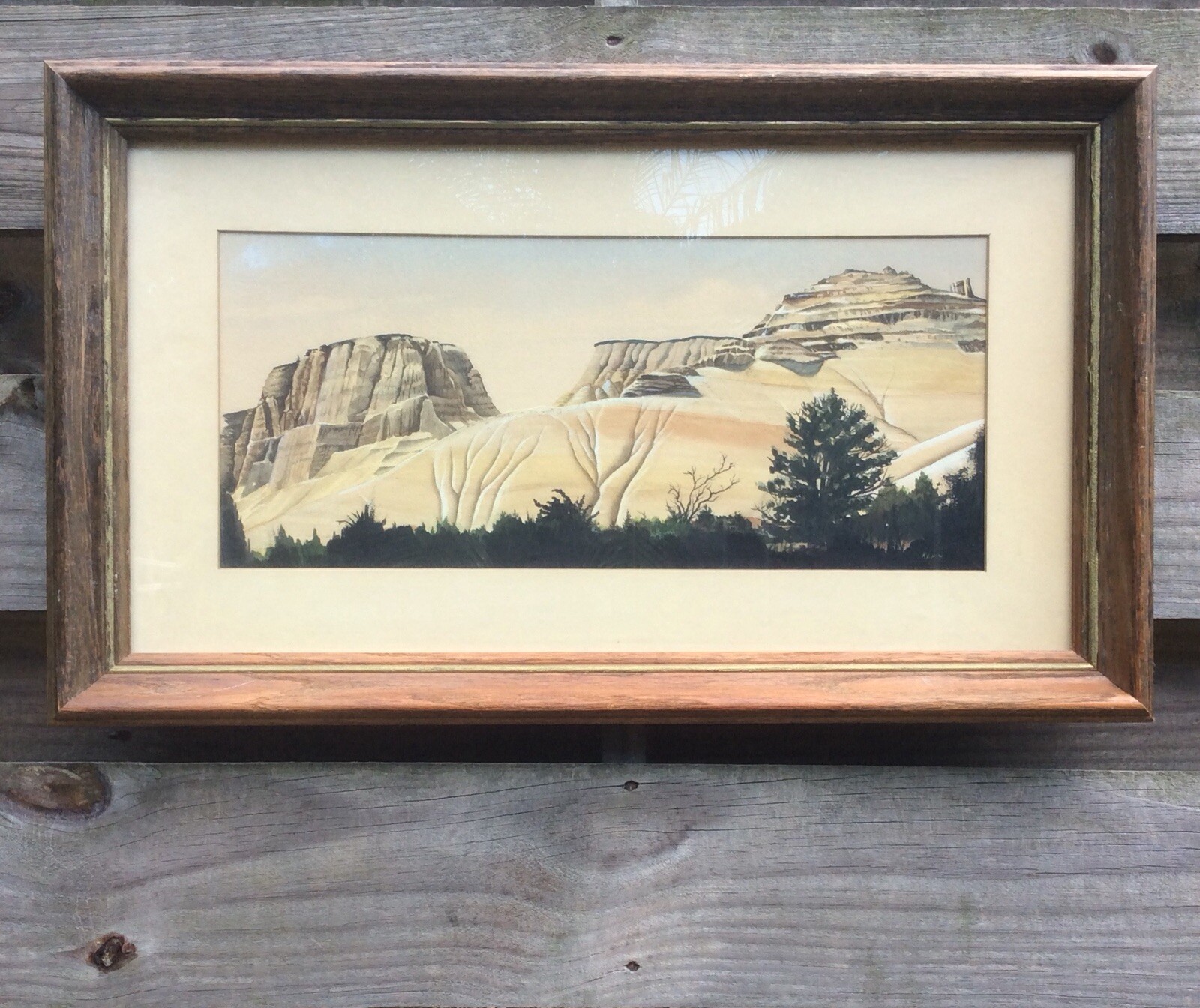 California Desert Landscape by Listed Artist Konrad Klem Original ...