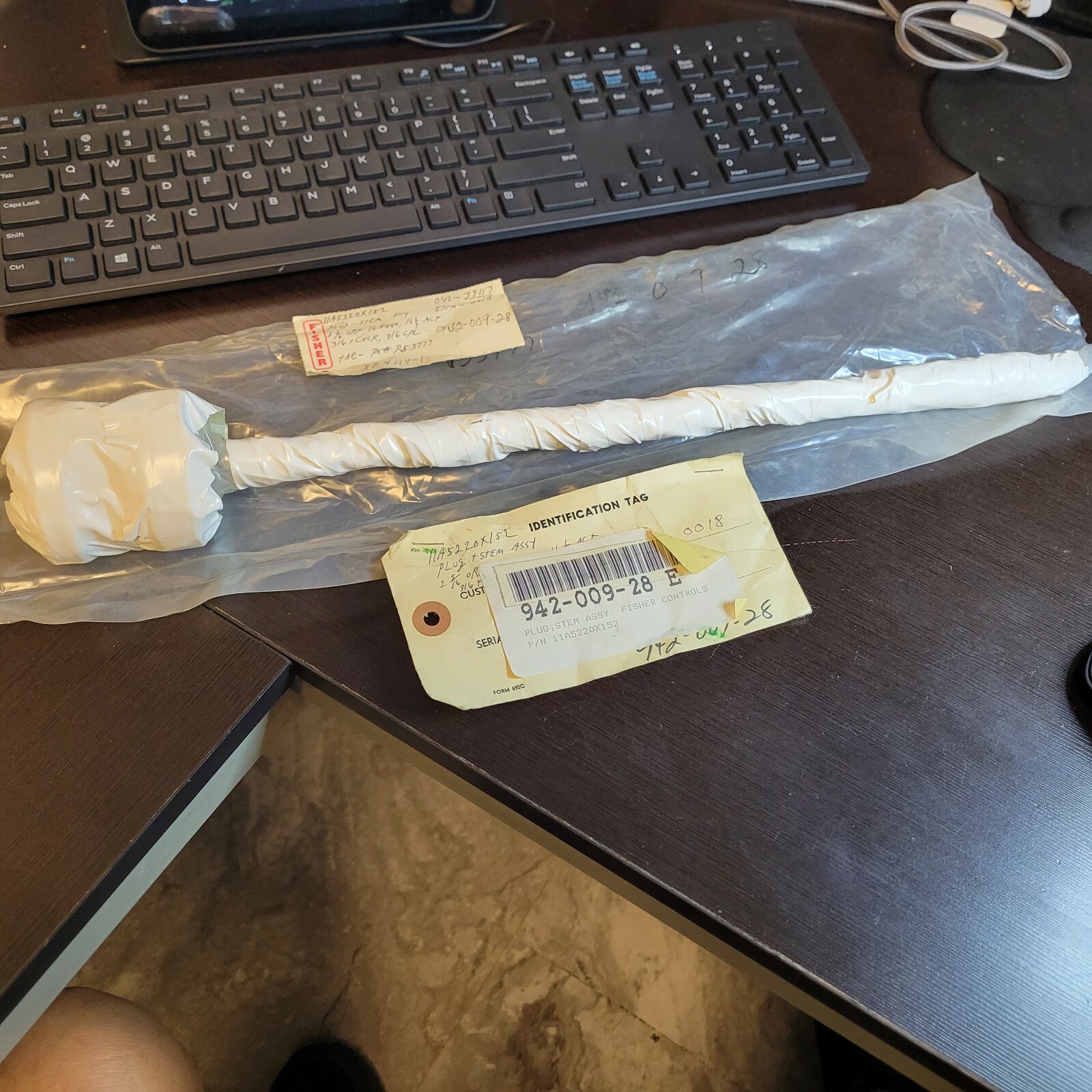 FISHER PLUG STEM ASSEMBLY 11A5220X152 2-5/16 ORF IL5000 16-1/4 ACT NEW ...