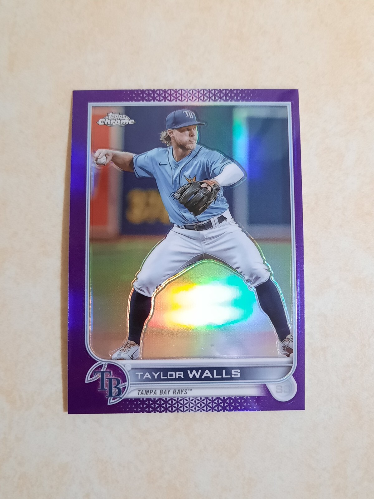 Taylor Walls: Rays (Purple Refractor) 2022 Topps Chrome #USC28 MLB Card ...