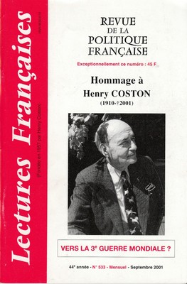 LECTURES FRANÇAISES N°533, HOMMAGE À HENRY COSTON | eBay