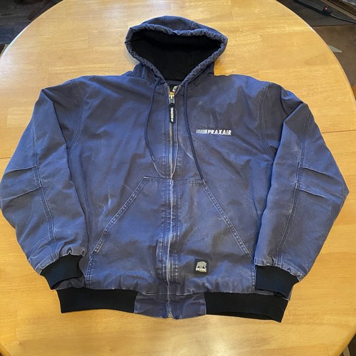 Berne Workwear Blue Full Zip Hooded Jacket Men's Size XL 48-50 | eBay