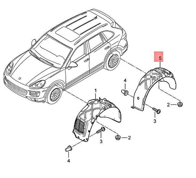 Genuine Porsche Wheelhouse Liner 958-504-972-01 for sale online | eBay