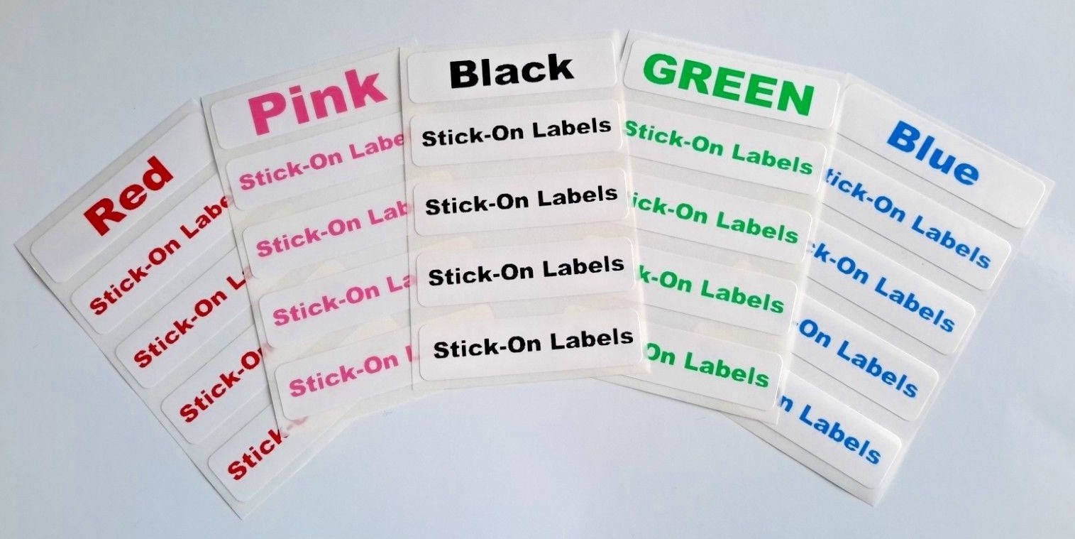 Stick on Name Labels School Children Stickers Personalise Tag for ...