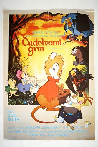 THE SECRET OF NIMH Original exYU movie poster 1982 DEREK JACOBI DON ...