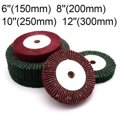 150-300mm Scotch Brite Flap Wheel Abrasive Finishing Grinding Disc Pad ...