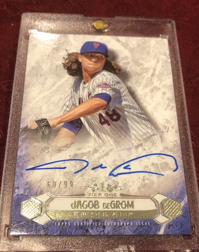 Jacob DeGrom 2016 Topps Tier One Breakout SP AUTO #d/ 99, #BOA-JD Texas ...