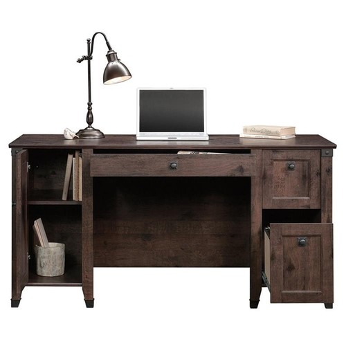 Sauder Carson Forge Engineered Wood Computer Desk in Coffee Oak | eBay