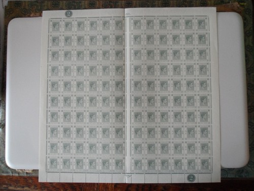 Extremely rare full sheet 120 HONG KONG 1946 2c ( post WWII) unlist by ...