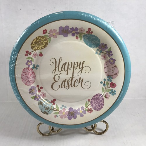 Happy Easter Paper Plates Napkins Tablecloth Service for 18 Dinner ...