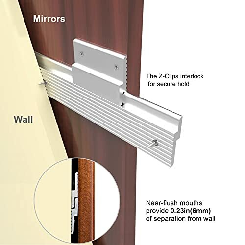 12'' French Cleat Aluminum Z Bar With Screws Interlocking Heavy Duty ...