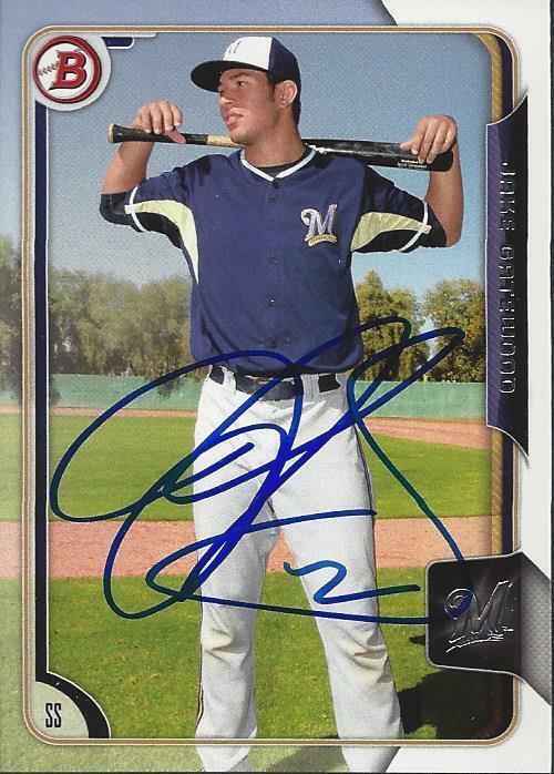 Jake Jacob Gatewood Milwaukee Brewers 2015 Bowman Signed Card | eBay