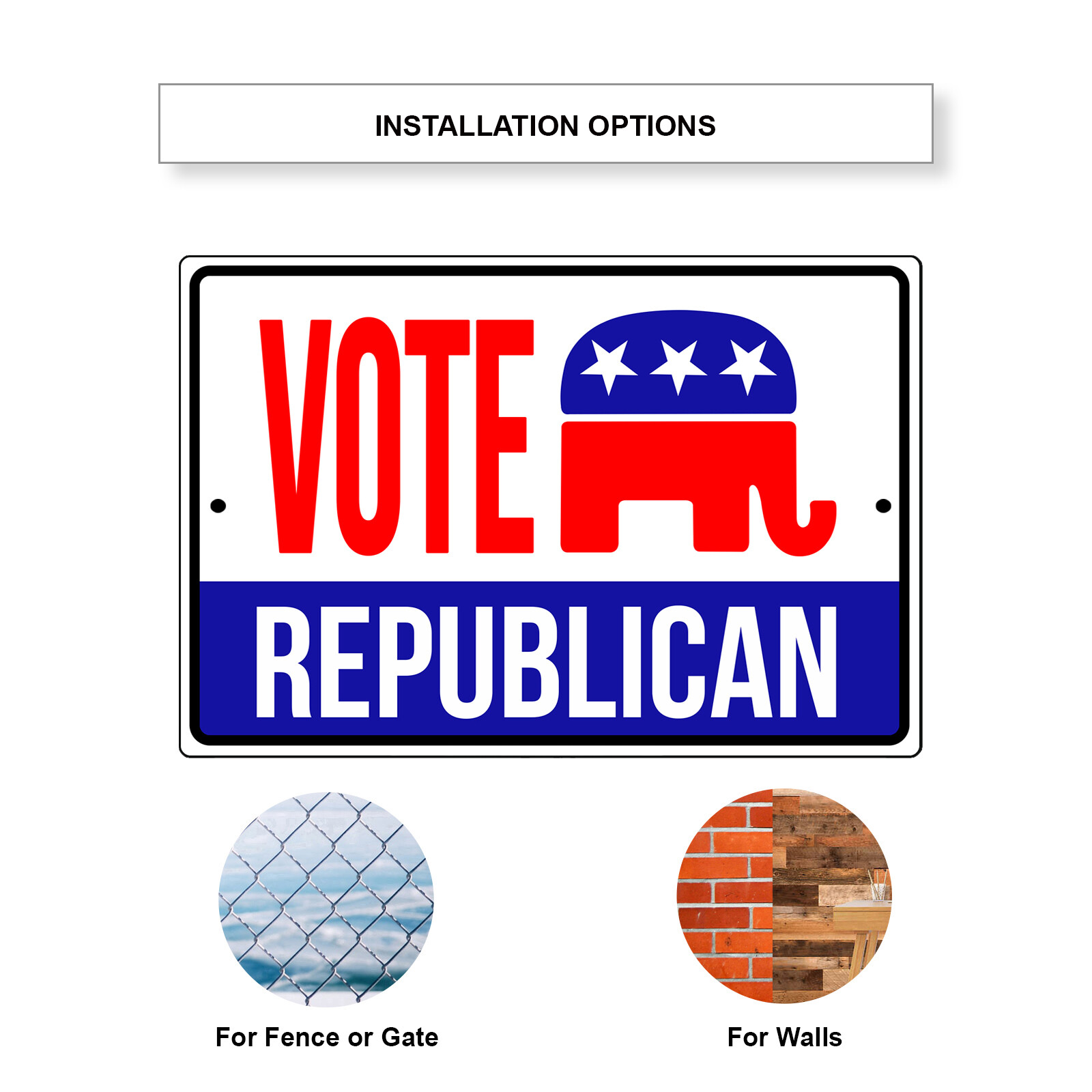 Vote for Trump Republican Keep America Great USA Elections Aluminum ...