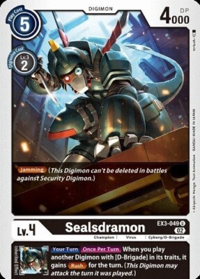Commandramon EX3-046 C Draconic Roar Digimon TCG | eBay