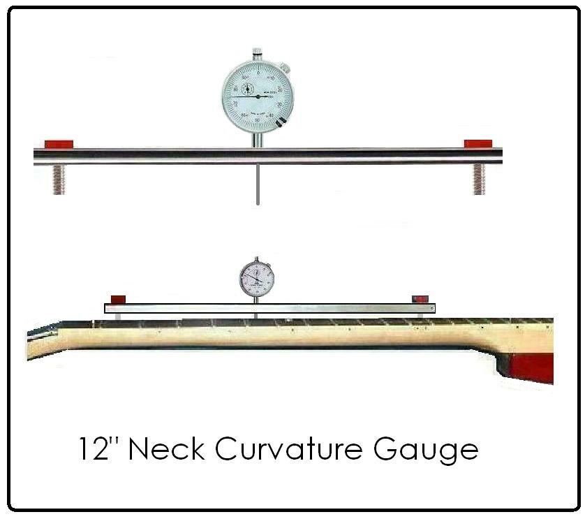 AxeMasters NECK CURVATURE (Relief) GAUGE for Guitar - Accurate Luthier ...