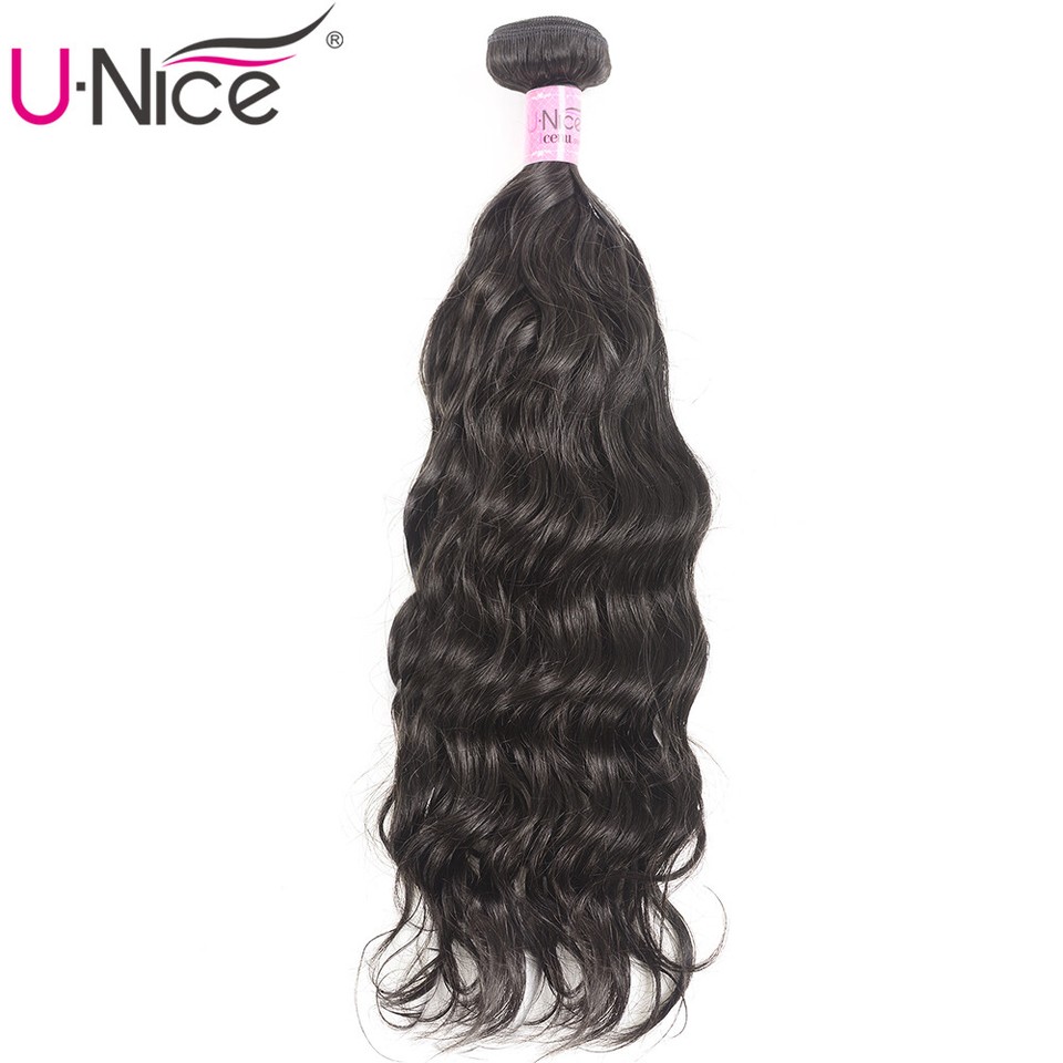 UNice Indian Natural Wave Virgin Human Hair Extension Bundles Wet and Wavy Weave | eBay