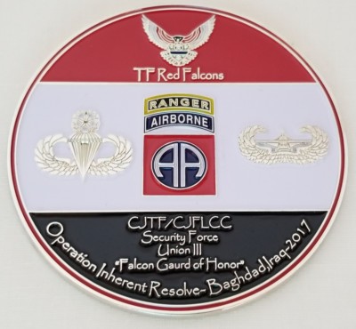 Ranger Airborne 2.5" Challenge Coin CJTF Security Force 82nd Airborne ...