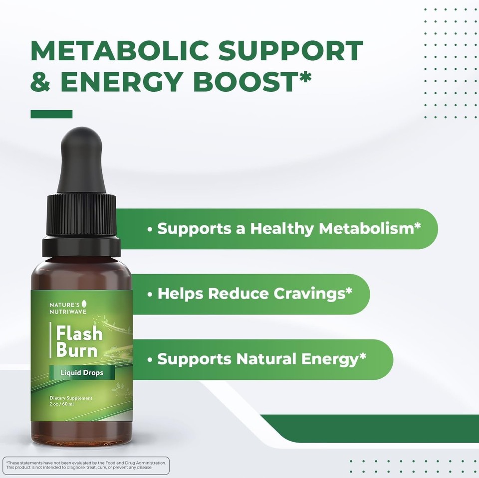 Flash Burn – Natural Plant-Based Liquid Supplement with Maca, Grape ...