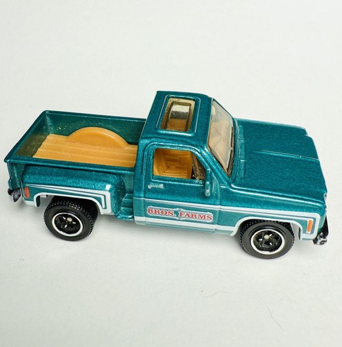 2007 MATCHBOX '75 CHEVY STEPSIDE BROS FARMS TEAL 1:62 DIECAST PICKUP ...